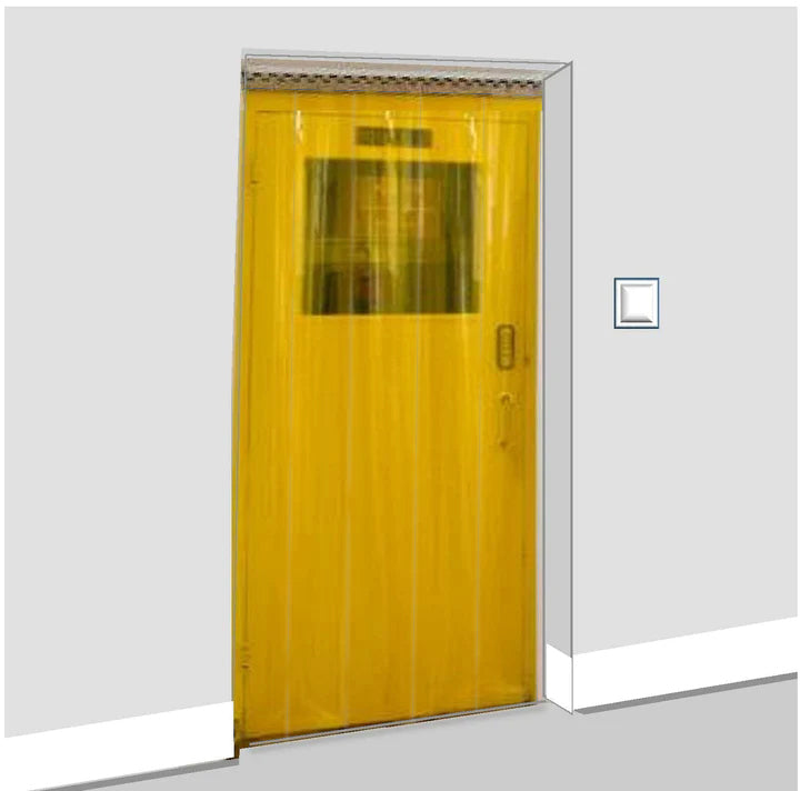 Quickmount Transparent Yellow Coloured PVC Strip Curtains – Rubber Co